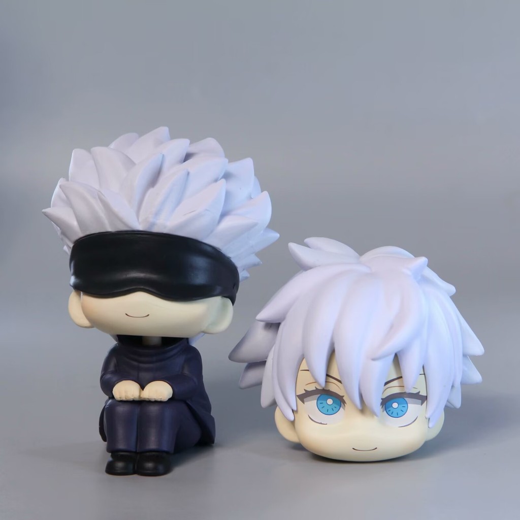 Jujutsu Kaisen Satoru Gojo Q Version Figure with 2 heads Model Toys ...