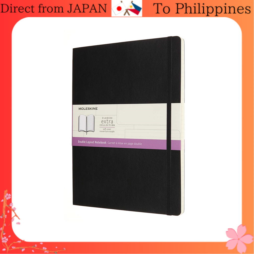 Moleskine Note Classic Notebook Double Layout (Plain x Horizontal Ruled ...