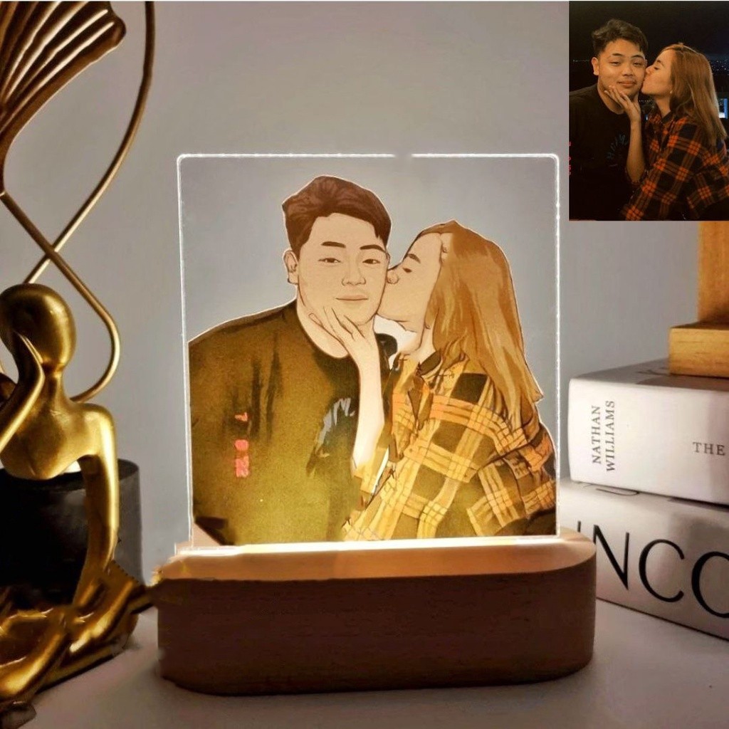 Personalized Vector Led Lamp 3D Acrylic Night Desk LampWedding Teacher ...