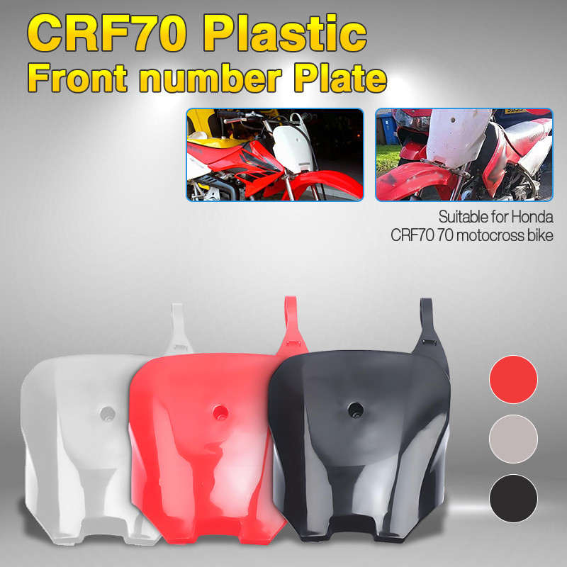 Motorcycle Front Number Plate Racing Plate for CRF70 Dirt Bike Plastic ...