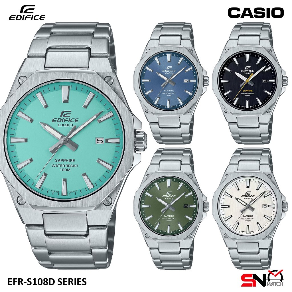 Casio Edifice EFR-S108D Sports Watch Date Display Sapphire Glass ...