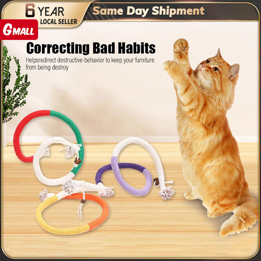 【Fast Delivery】 Durable Teasing Cat Rope Toy Cat Bite Rope Toy Cat ...