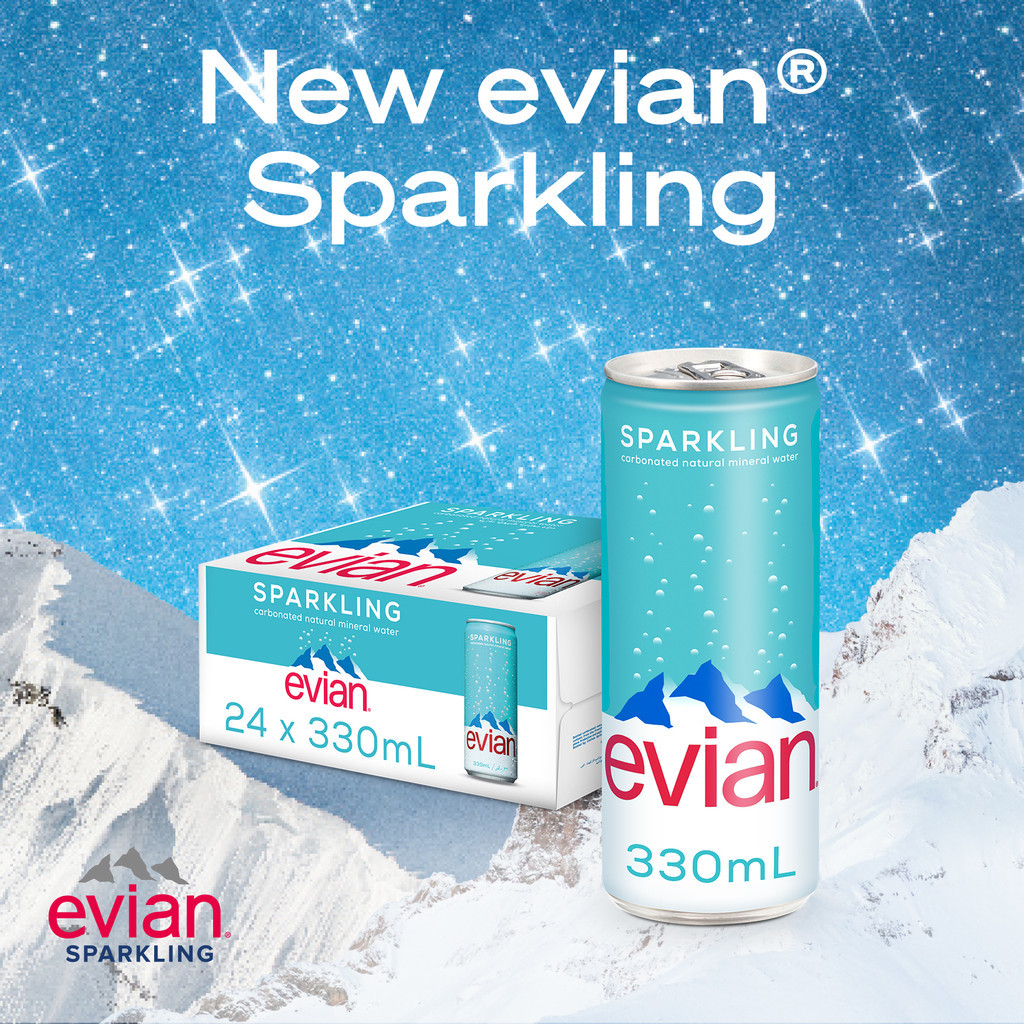 IWG EVIAN Nat Sparkling Water Can 330ml 1x24 | Shopee Philippines