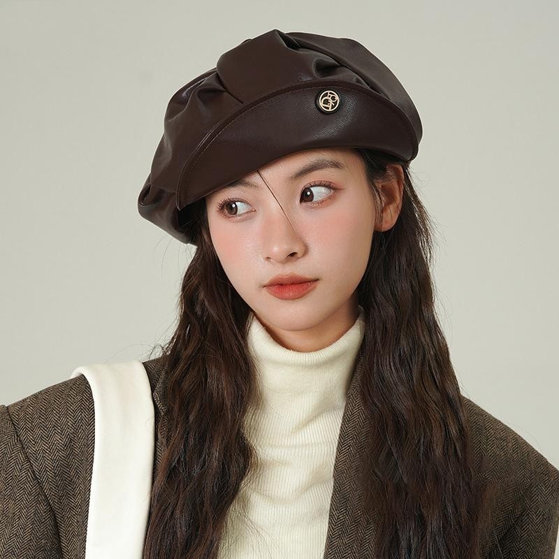 Vintage Beret For Women Autumn Spring Octagonal Newsboy Cap Korean Girl ...