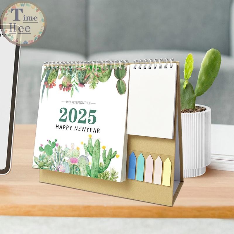 TIMEHEE 2025 Desk Standing Calendar Small Monthly Planner Table Office ...