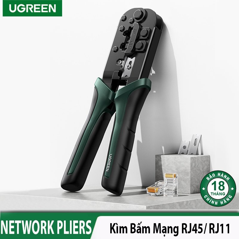 Ugreen 10952 NW168 RJ45/RJ11 Network Crimping Pliers (Q235 Carbon Steel ...
