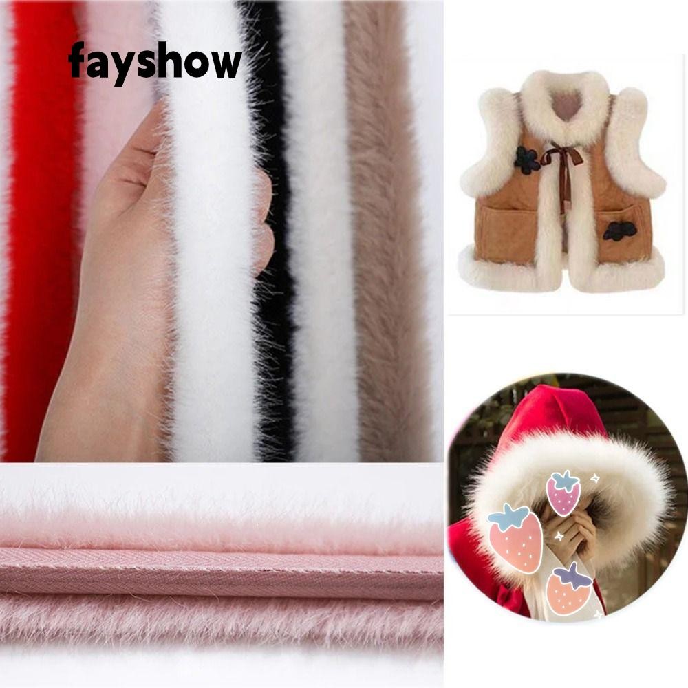 FAYSHOW2 Fluffy Trim, Cuff Plush Strip Handmade Wool Tops Faux Fur ...