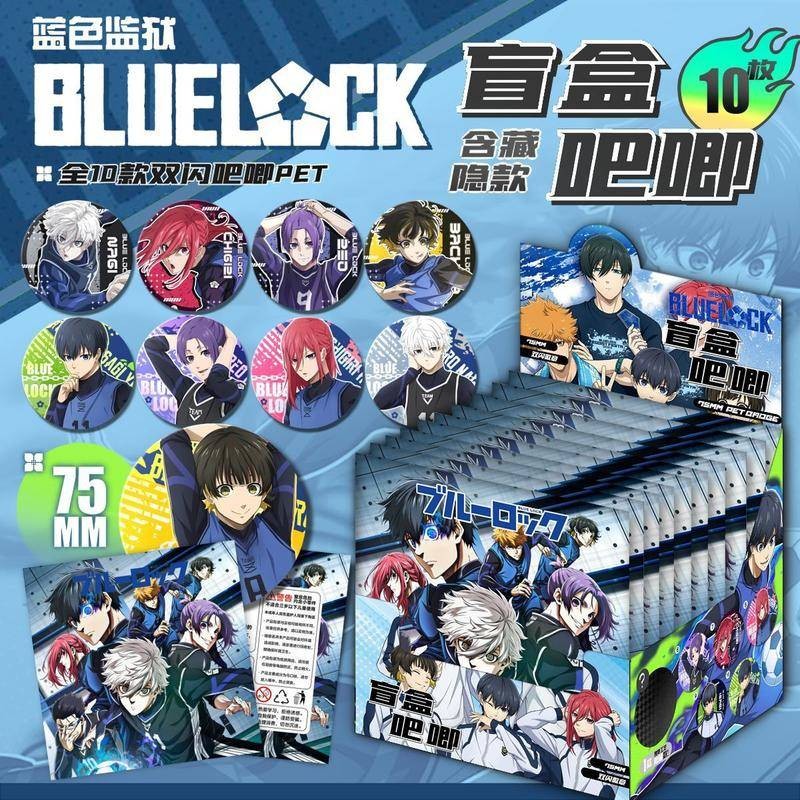 Blue Lock Anime Merch Blind Box Flash Badge Set | 75MM Iron Enamel Pins ...