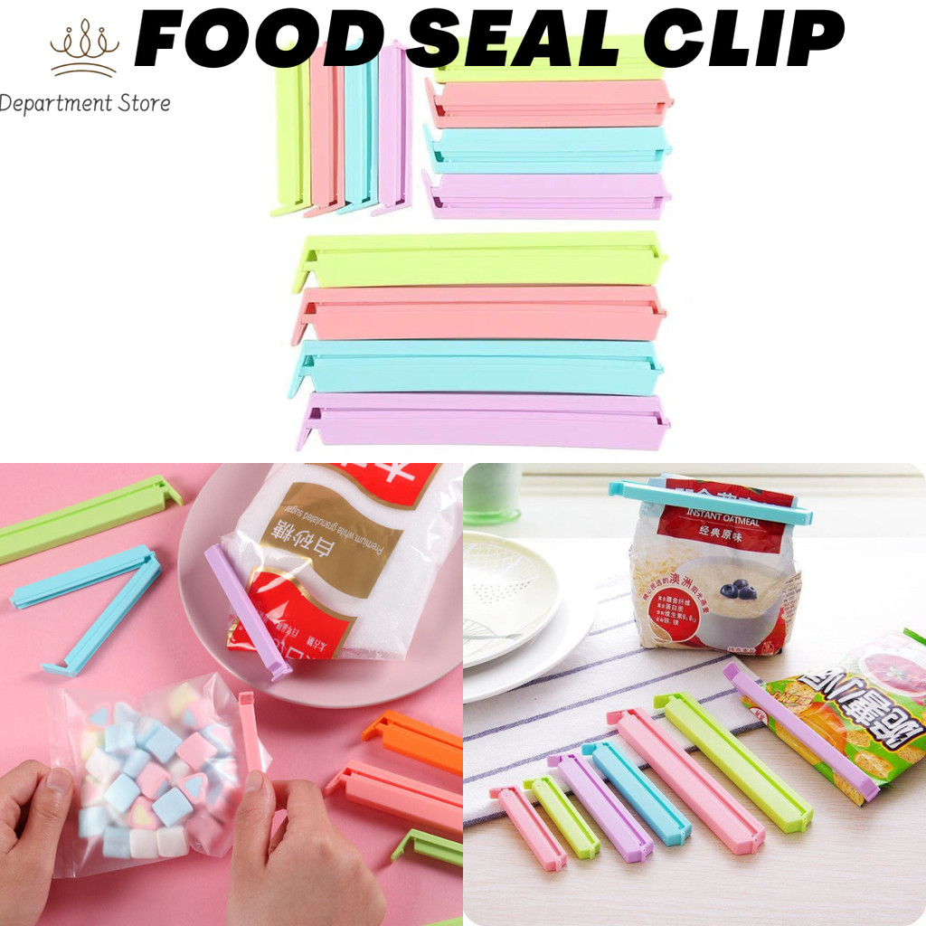 12pcs Plastic Sealing Clips Food Bag Mouth Clips Kitchen Sealer Clip ...