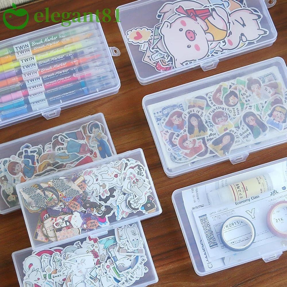 ELEGANT81 Sticker Storage Box Pencil Case Pen Holder Storage Box Art ...