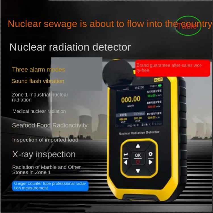 Nuclear Radiation Detector Portable Professional Radiation Alarm Cover ...