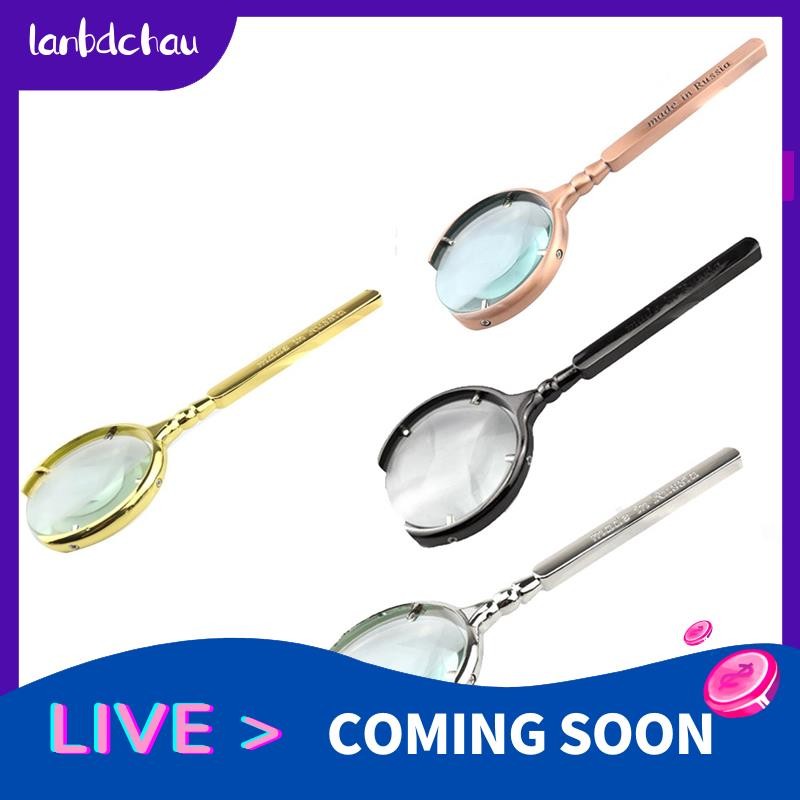 10X Vintage Reading Magnifier Hand-Held Magnifying Glass with Optical ...
