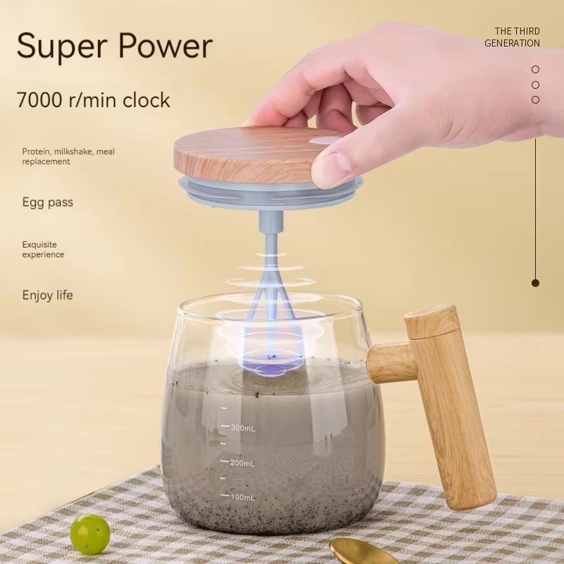 New fully automatic stirring cup electric coffee and tea cup glass with ...