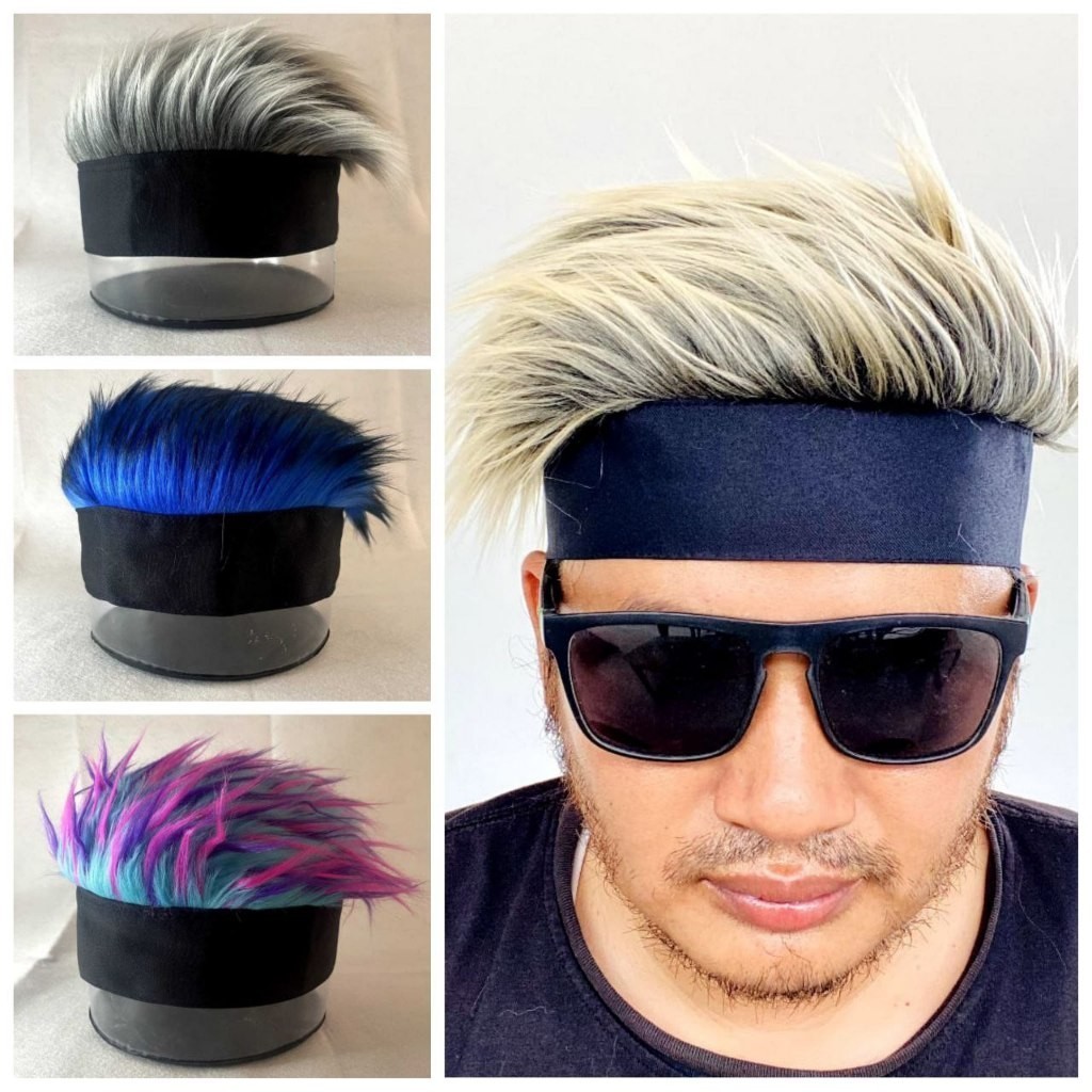 Men's wig hat cosplay anime Gojo Satoru Cosplay Anime Hair Cosplay ...