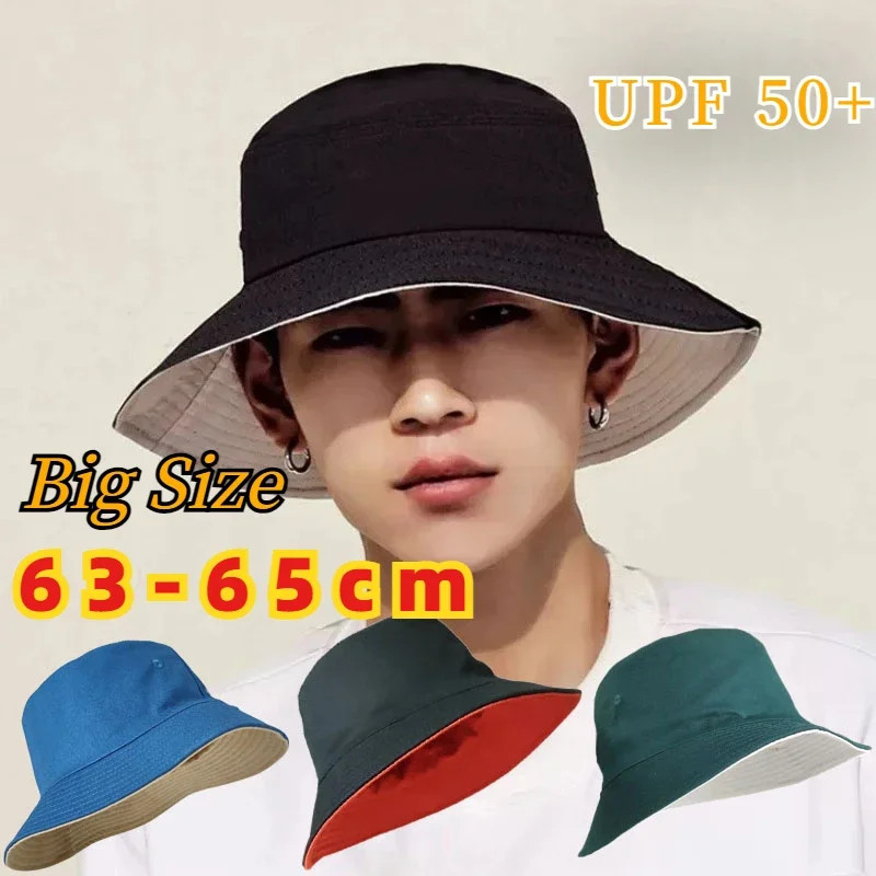 Bucket Hats Enlarged Deepening Size L Xl XXL 65cm sun hat Big Head ...