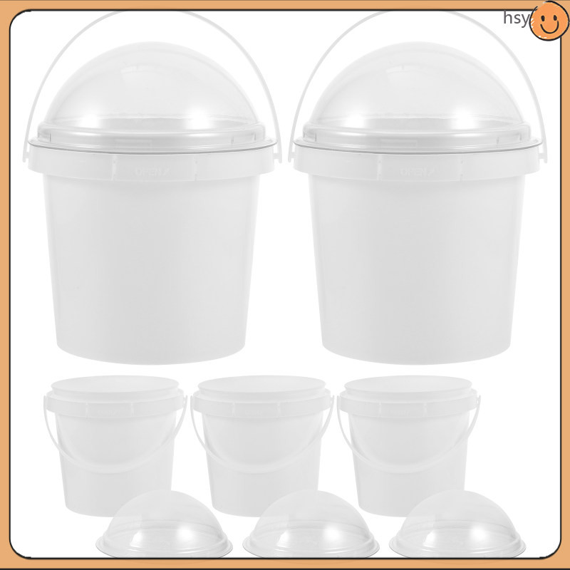 Snack Popcorn Bucket Ice Cream Containers with Lids Gallon Buckets ...