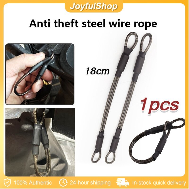 2PC Motorcycle Helmet Anti-theft Rope Bicycle Steel Cable Lock Rope for ...
