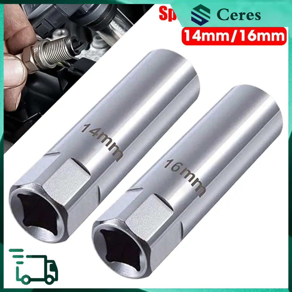 14/16mm Magnetized Drive Spark Plug Socket Set 3/8 Inch 12 Point Magnet ...
