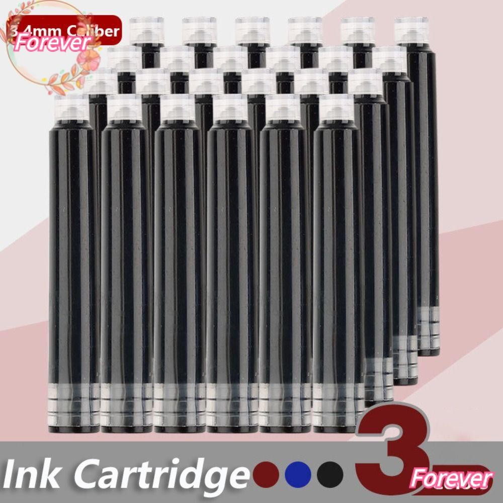 FOREVER 10PCS/Set Ink Cartridge, 3.4mm Caliber Blue/Red/Black Fountain ...