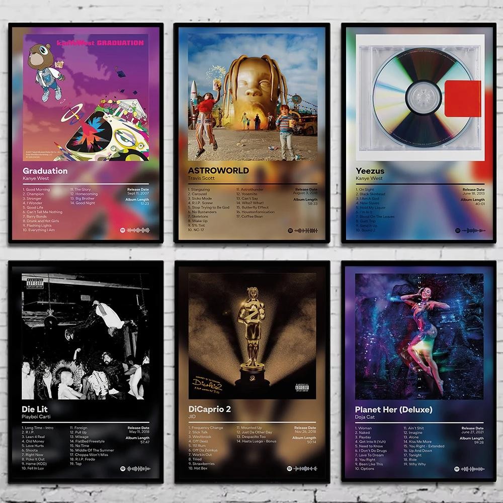 Rapper Music Posters Aesthetic Hip Hop Canvas Wall Art Home Decor ...