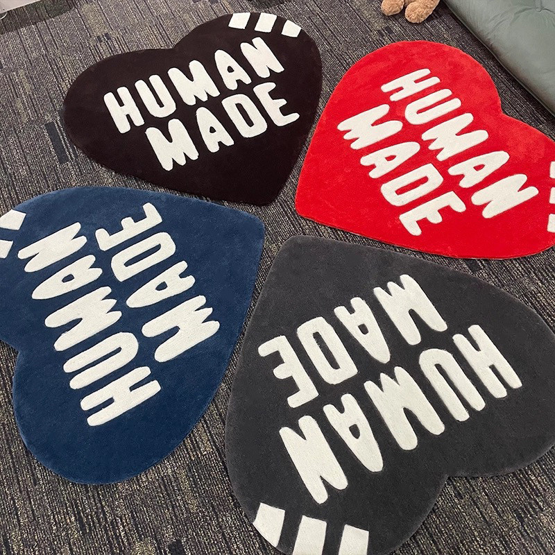 Street Wear HUMAN MADE Handmade Four-Color Love Carpet Household Coffee ...