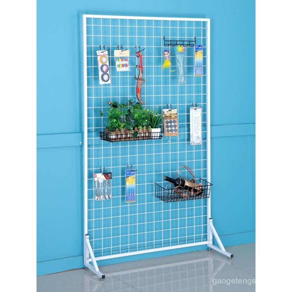 Single-Sided Floor Rack Grid Supermarket Hanging Rack Jewelry Hanging ...