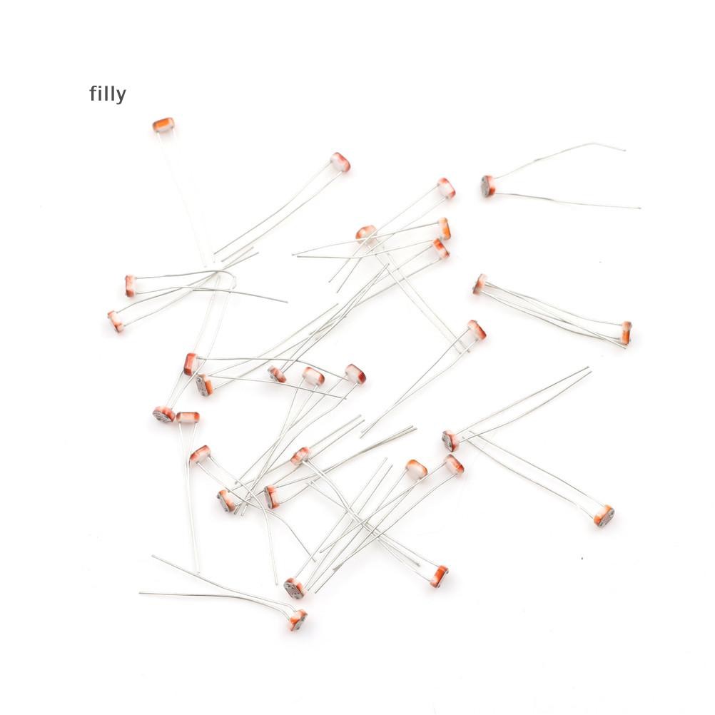 filly 30PCS Photoresistor GL5516 LDR CDS 5mm Light-Dependent Resistor ...