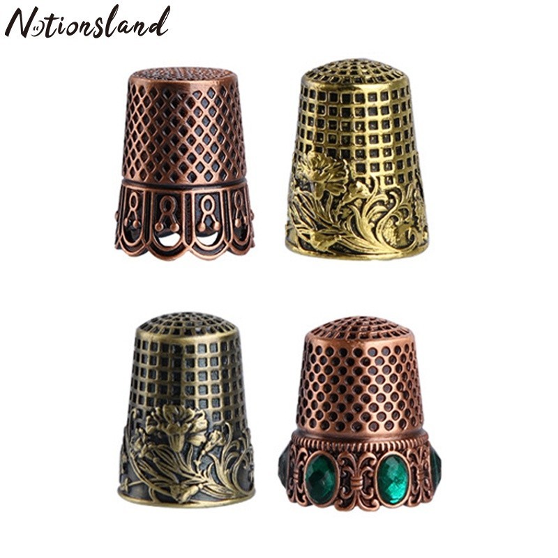 RQ`Vintage Sewing Thimble Stainless Steel Sewing Tailor Finger ...