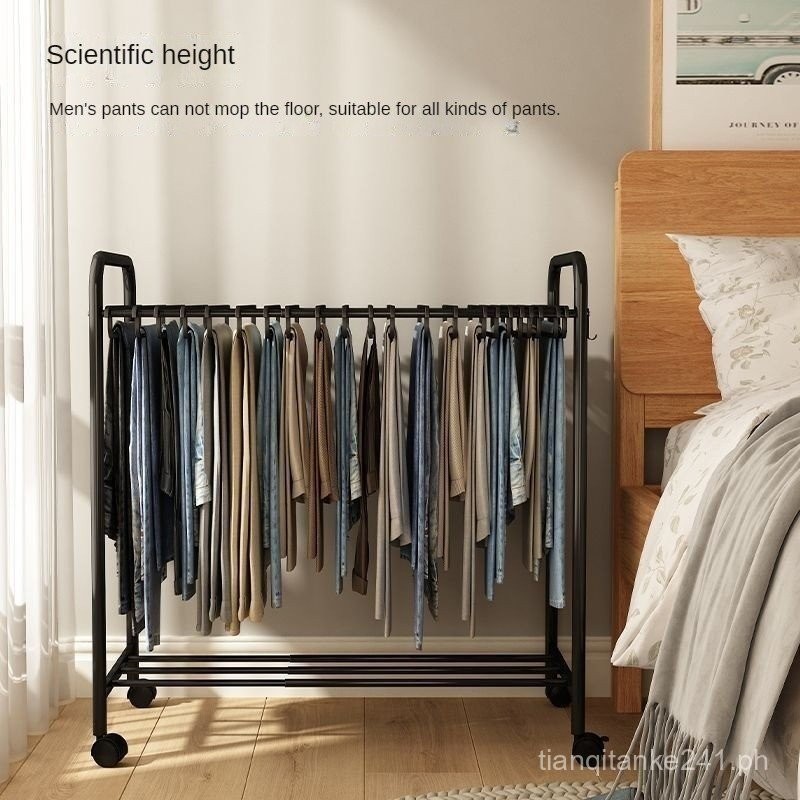 Pants Rack, Home Bedroom Clothes Rack Floor Standing Multi-functional ...