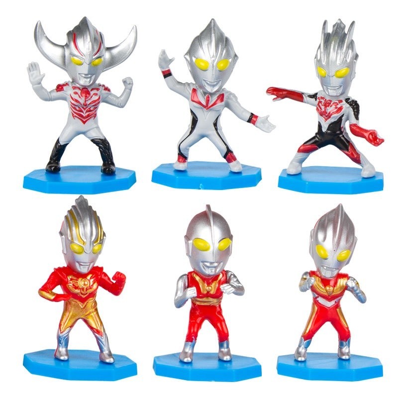 6 pieces/set of Q-version Ultraman birthday cake decoration | Shopee ...