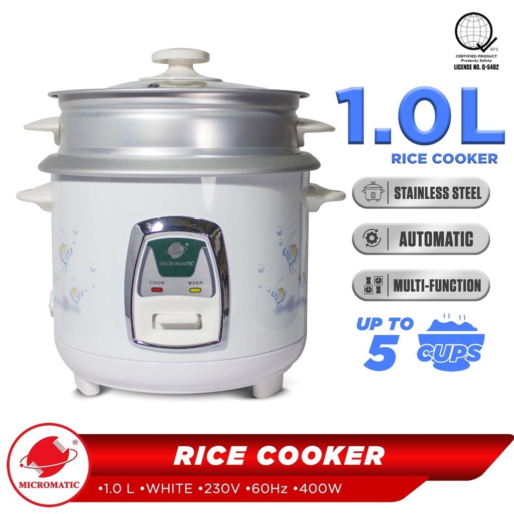 Micromatic Rice Cooker W/Steamer 1.0L-Yellow Elephant | Shopee Philippines