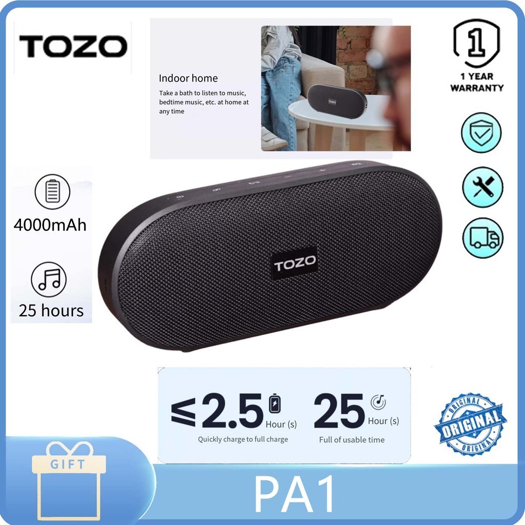 TOZO PA1 wireless Bluetooth speaker high fidelity home outdoor portable ...