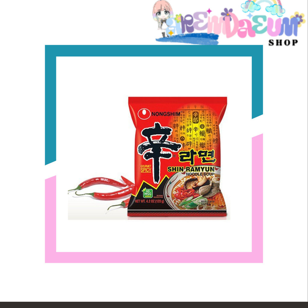 Nongshim Shin Ramyun Spicy Noodle Soup 120g - Authentic Korean Ramen ...