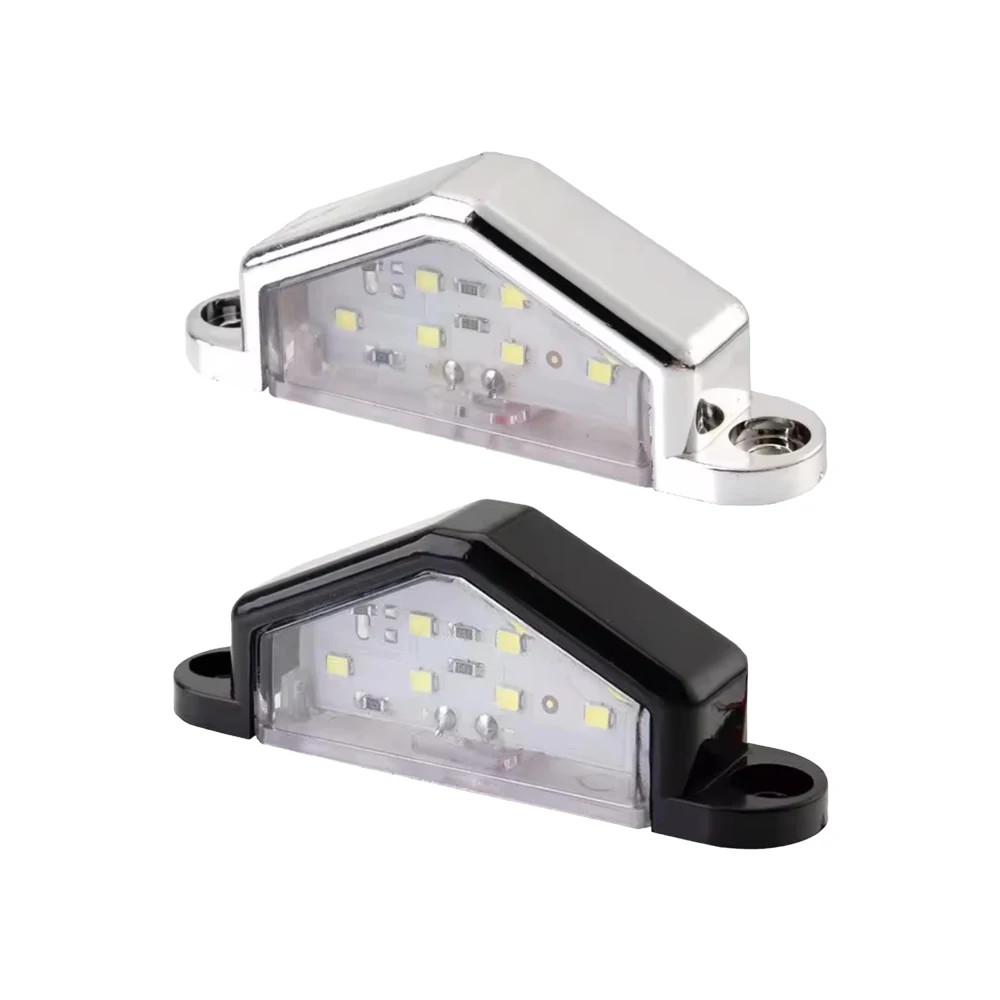 2Pcs 12V 24V 6 LED Car Truck Number License Plate Rear Tail Light Lamp ...