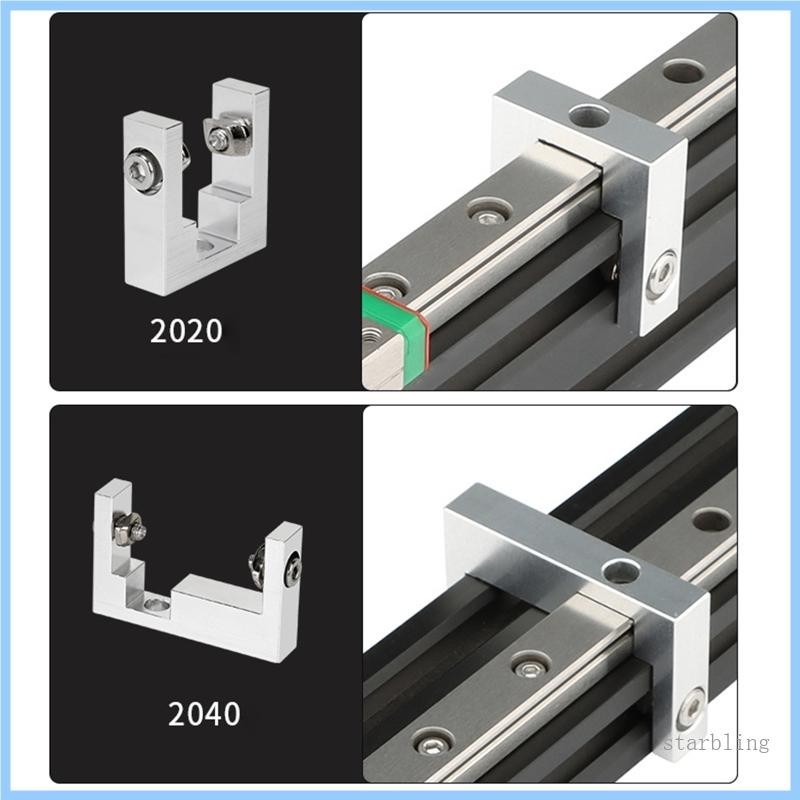 Star 3D Printer Accessories for Voron 2020 2040 Aluminum Profile Holder Fixed Block MGN12 Linear ...