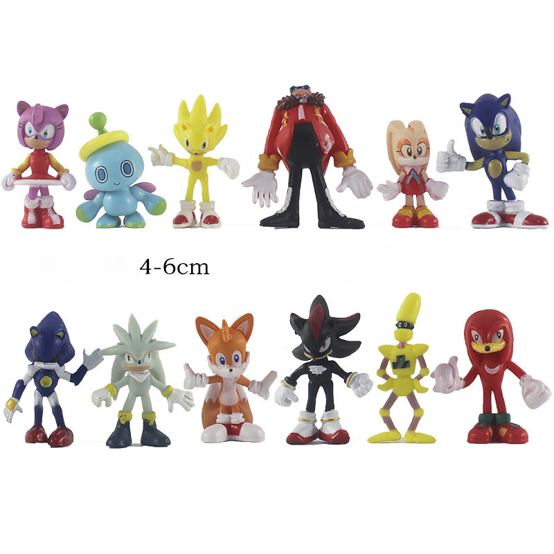Sonic Anime Figures Pvc Tails Boom Rare Dr Eggman Kunckles Shadow Doll ...