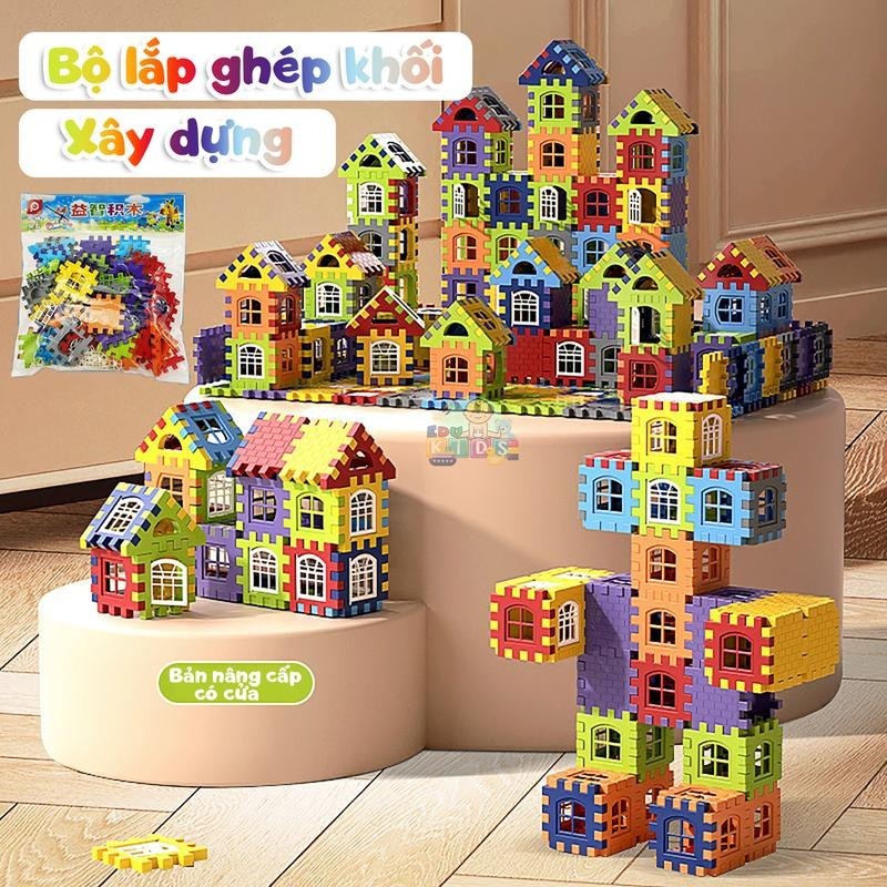 140-piece 3-dimensional building block assembly toy set, castle ...
