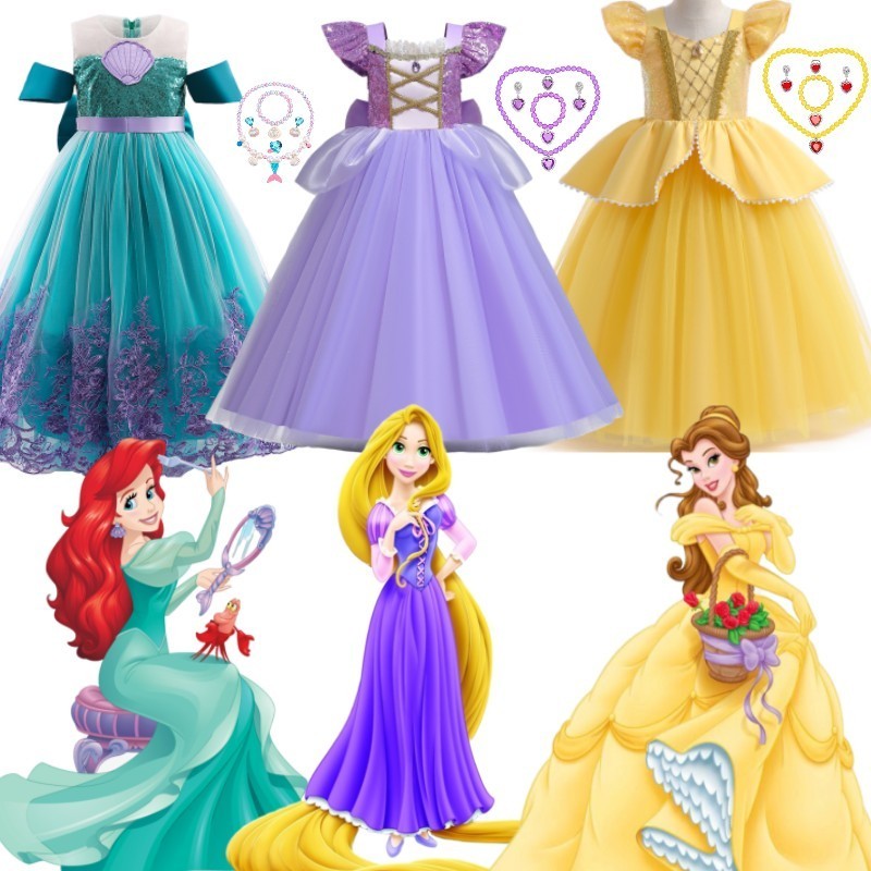 Kids Girl Halloween Party Theme Party Stage Play Princess Role Play ...