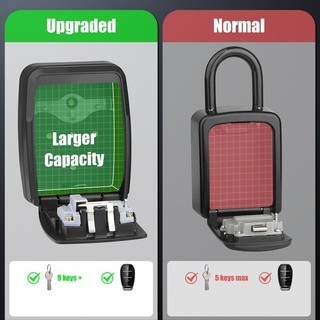 Key Lock Box with Code,Large Lock Box for House Key Portable Lock Box ...