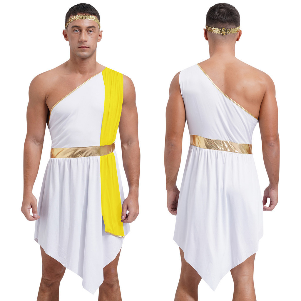 Men Ancient Greek Roman Cosplay Dress Halloween Carnival Theme Party ...
