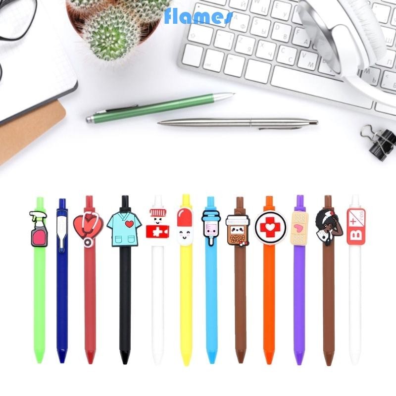 FL 6 10 12x Set Retractable Ballpoint Pen Funny Nurse Pen Smooth ...