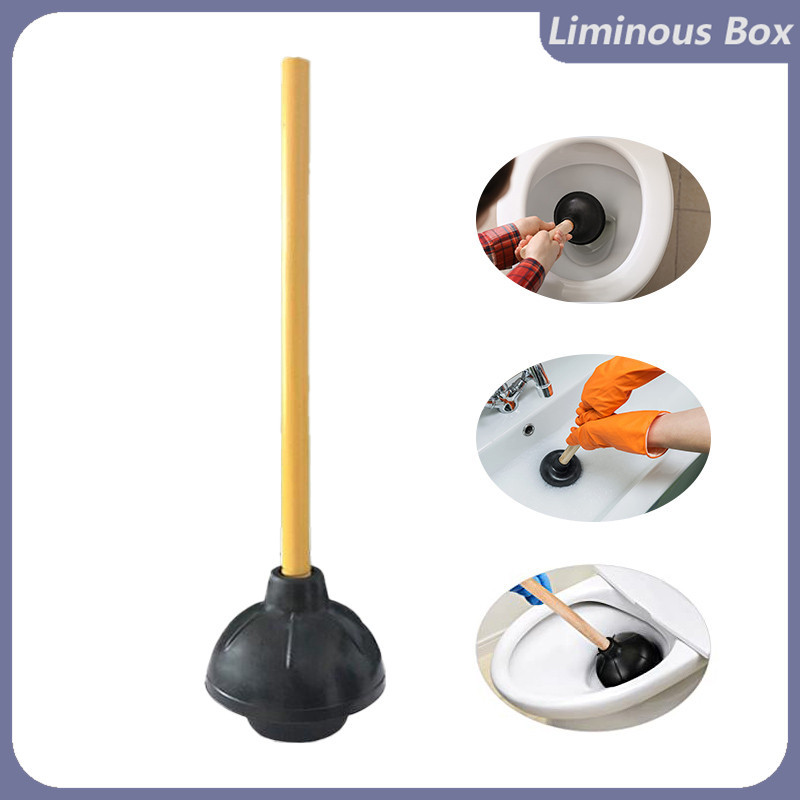 Powerful Toilet Plunger Double-Layer Toilet Suction Pump Rubber Drain ...