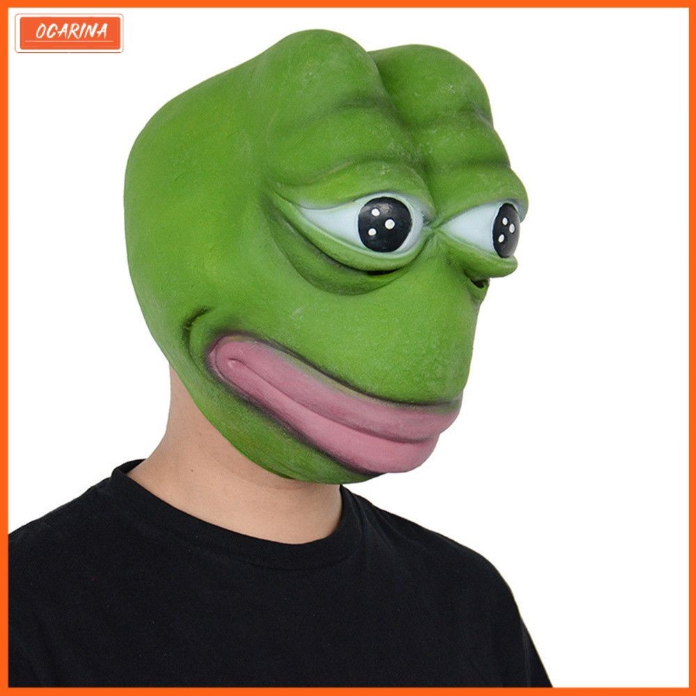 Halloween Green Fish Head Monster Mermaid Funny Headgear Lonely Frog ...