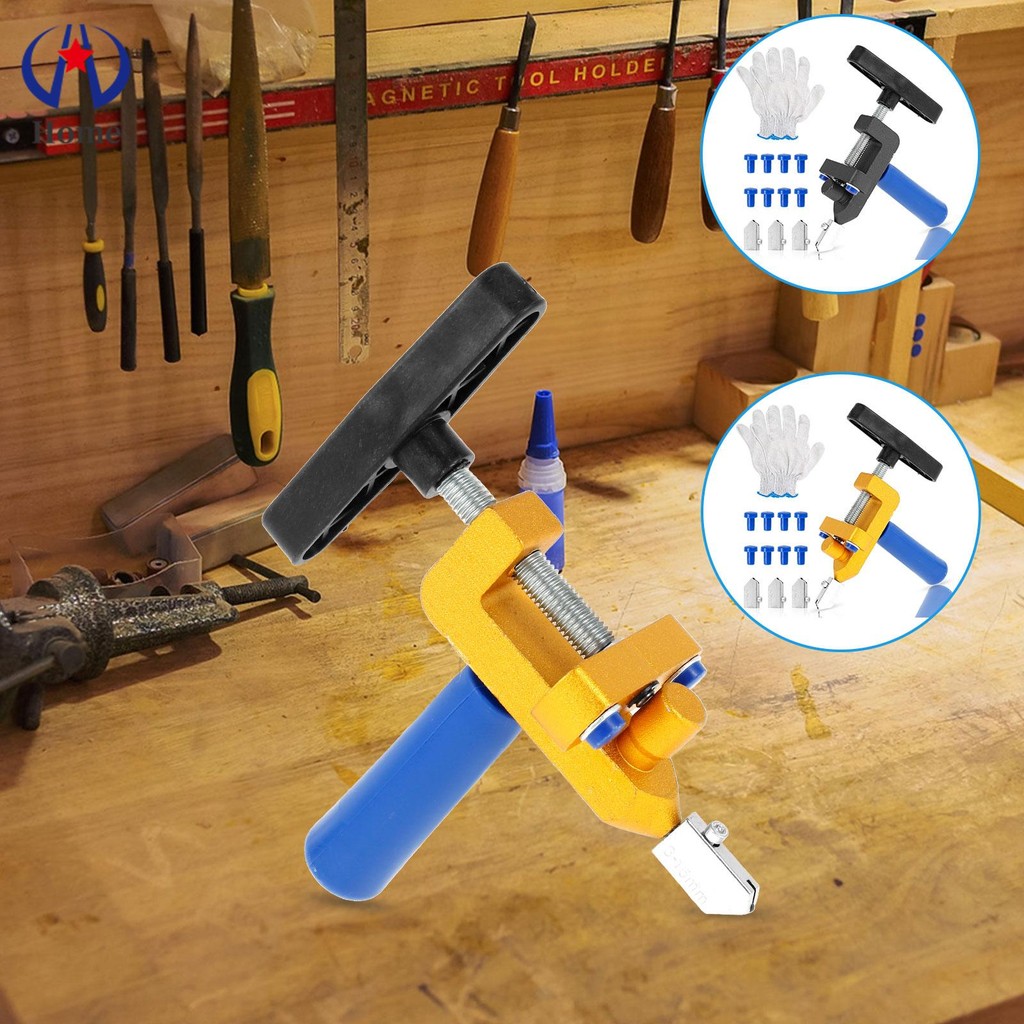 Glass Cutter Set 2 in 1 Manual Tile Cutter Tool Heavy Duty Mirror ...