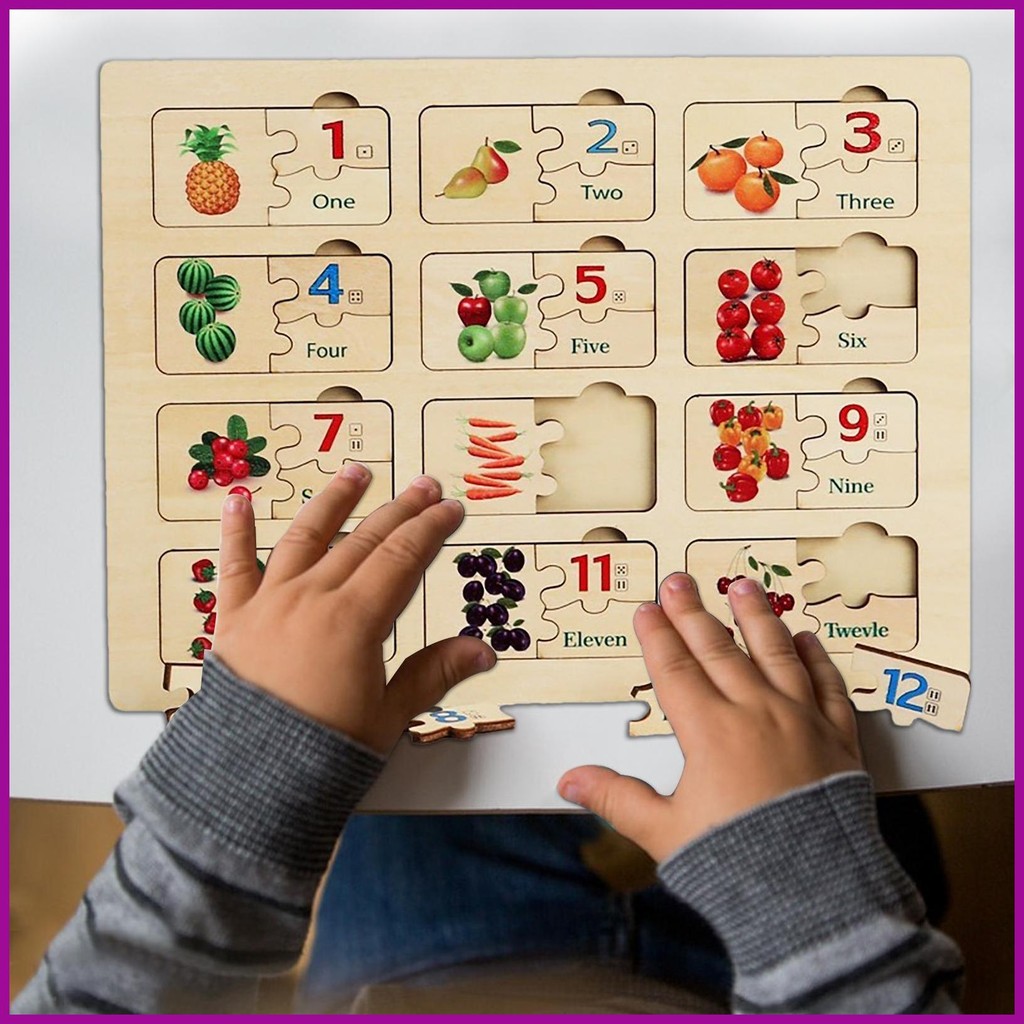 Number Matching Puzzle Number Teaching Board Cognitive Puzzle ...