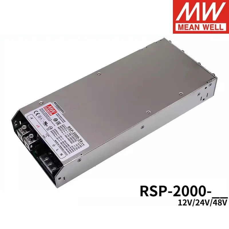 MEAN WELL RSP-2000 RSP-2000-24 high-power switching power supply 12V/24V/48V High-efficiency PFC ...