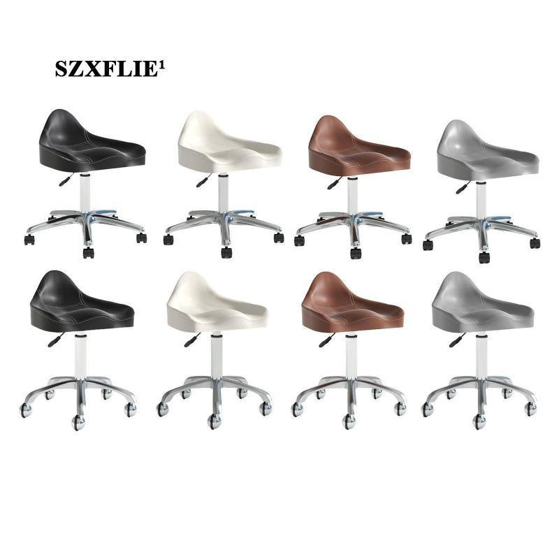 [Szxflie1] Adjustable Rolling Stool with Backrest, Swivel Stool with ...