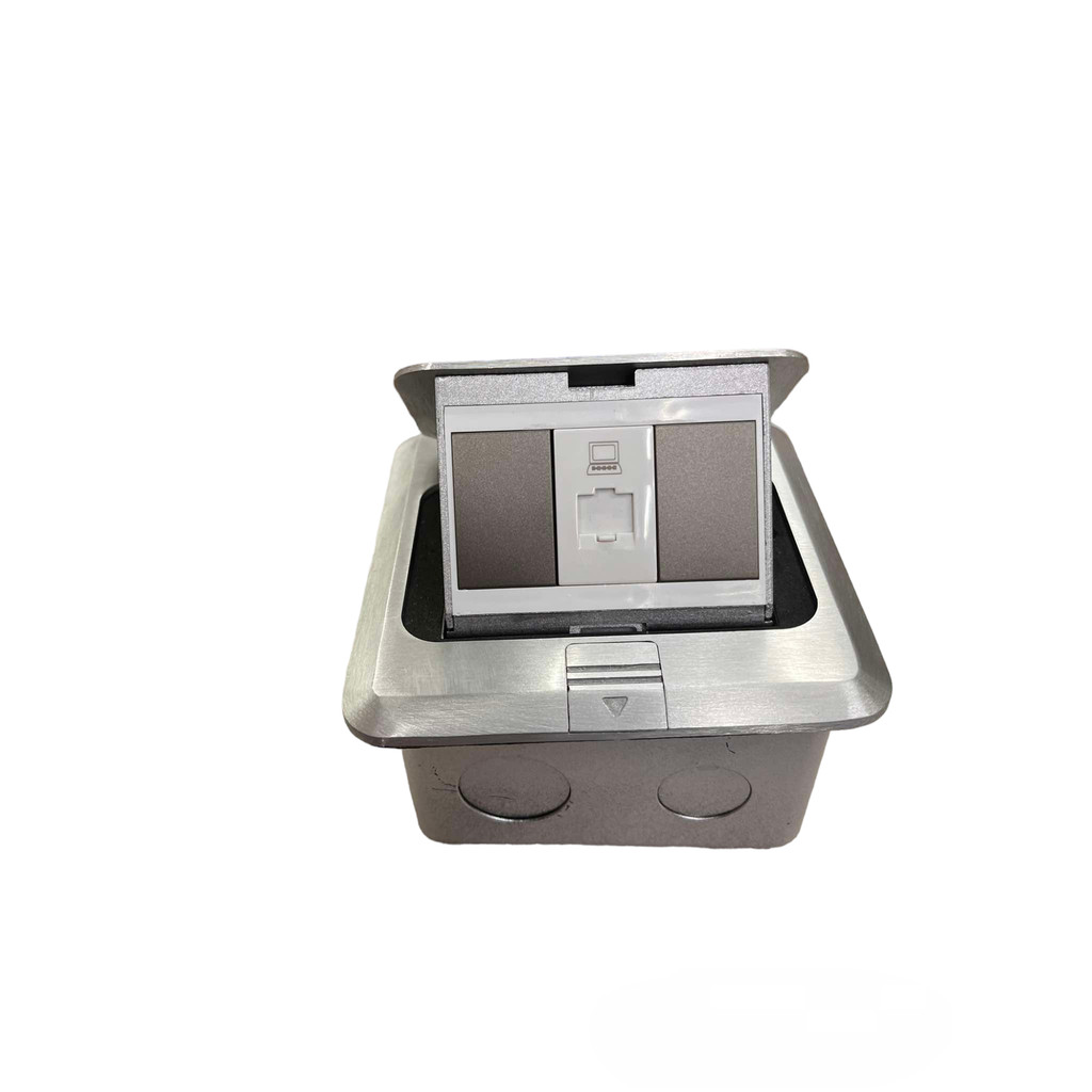 Orbik / T&J Floor Outlet Pop-up 1 Gang CAT6 Data Outlet w/ Metal ...