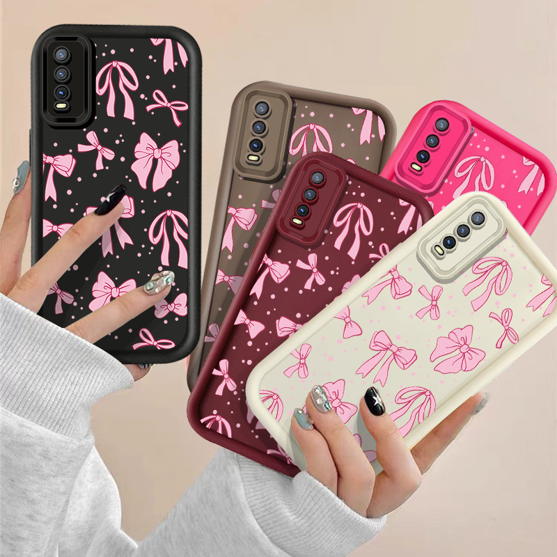Sweet pink bow knot cover for Huawei Y6P Y7A Y7 Pro Y7 Prime Y9 2019 Y9 ...