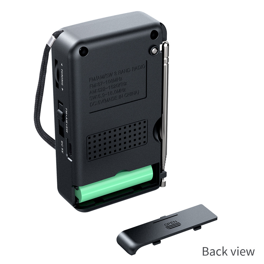 Rain Pointer Pocket Radio FM AM SW Radio Type-C Rechargeable Radio ...
